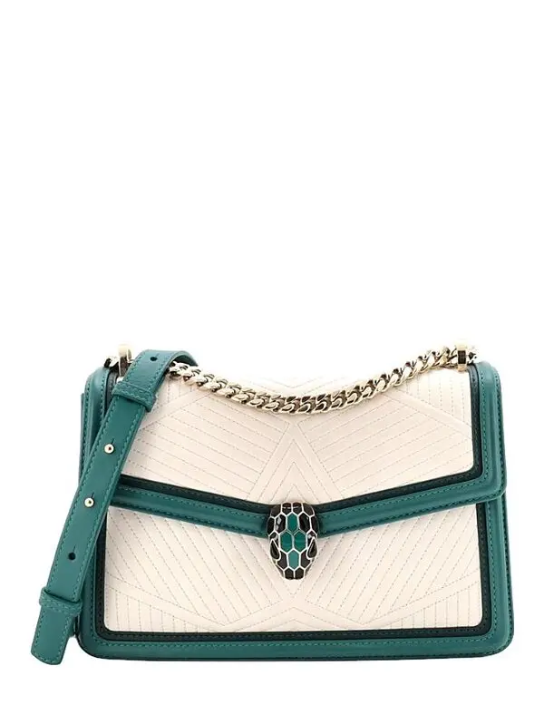 BVLGARI Small Serpenti Forever Quilted Leather Shoulder Bag - Multicolor