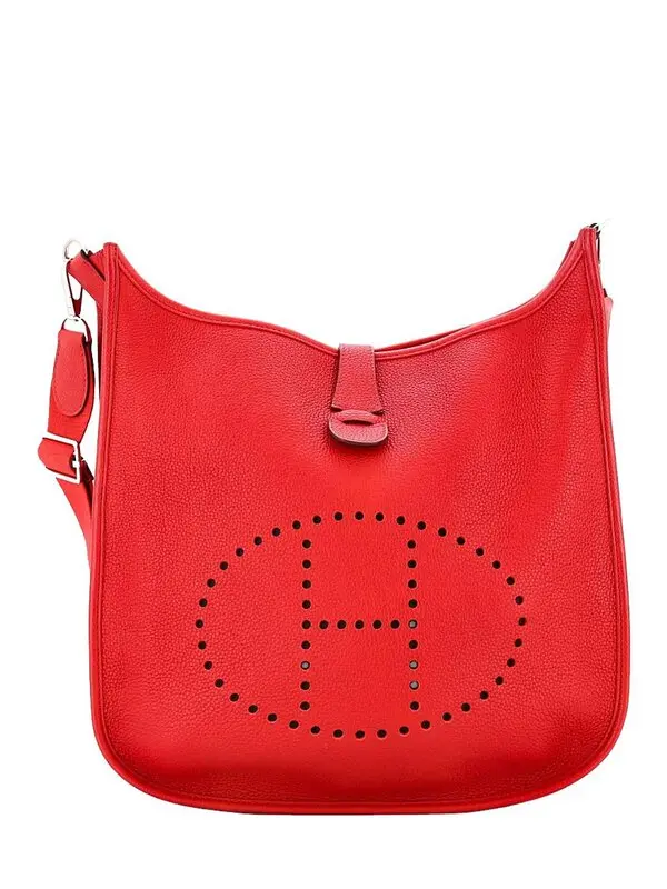 Hermès Gm Evelyne Bag Gen Iii Clemence - Red