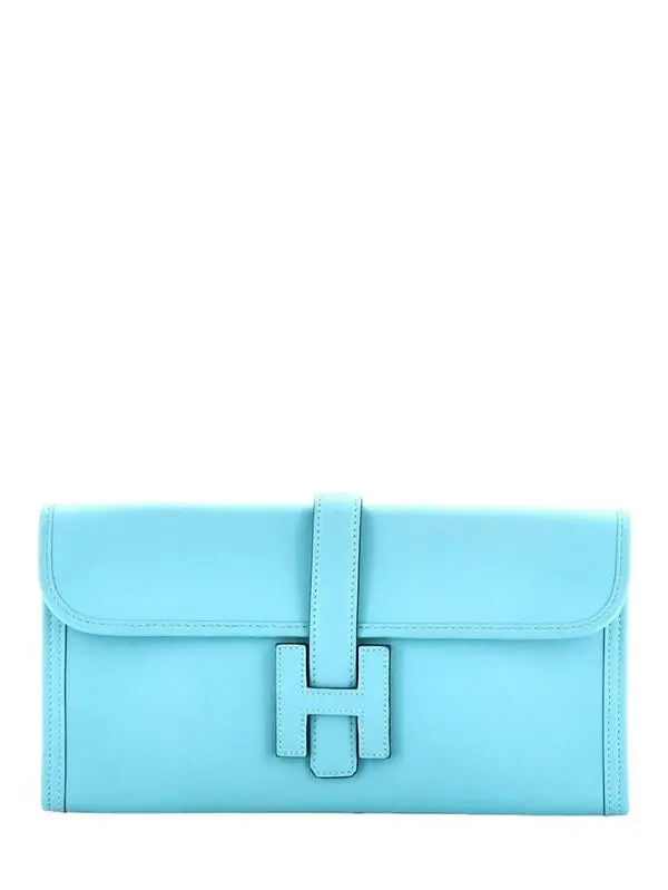 HERMES 29 Jige Elan Clutch - Blue