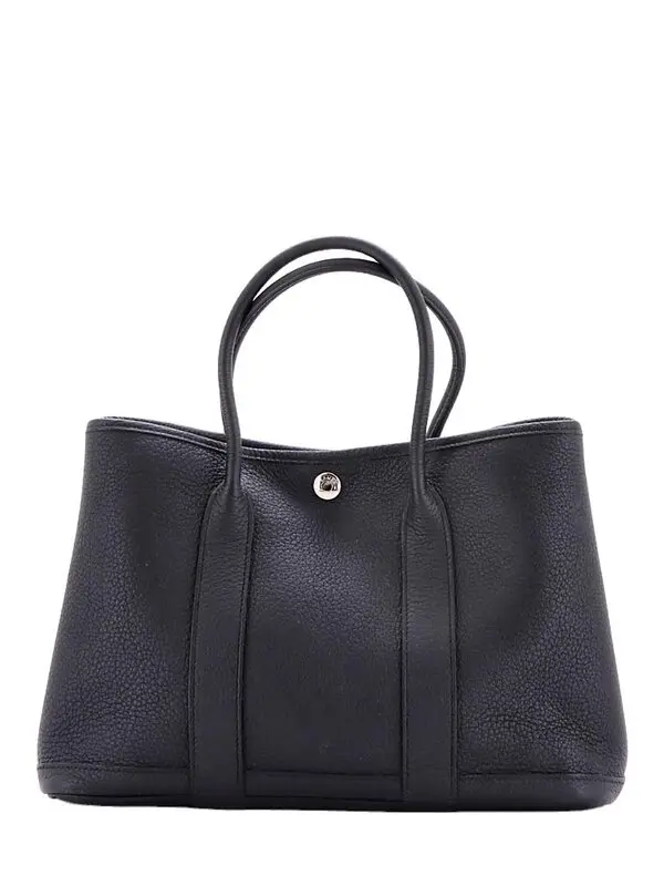 HERMES 30 Garden Party Tote Leather - Black