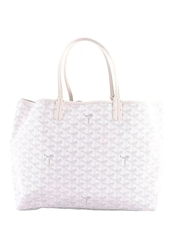 GOYARD Pm Saint Louis Tote Coated Canvas - White