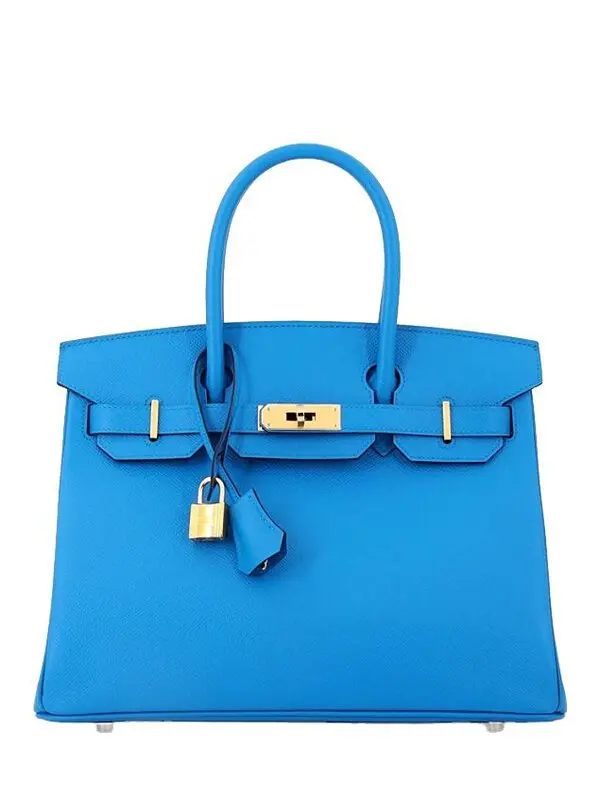HERMES Birkin 30 Handbag - Bleu Zanzibar
