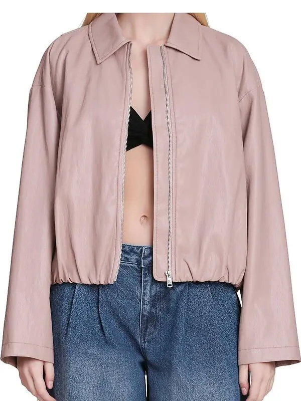 Avec Les Filles Short Cocoon Jacket - Desert Rose