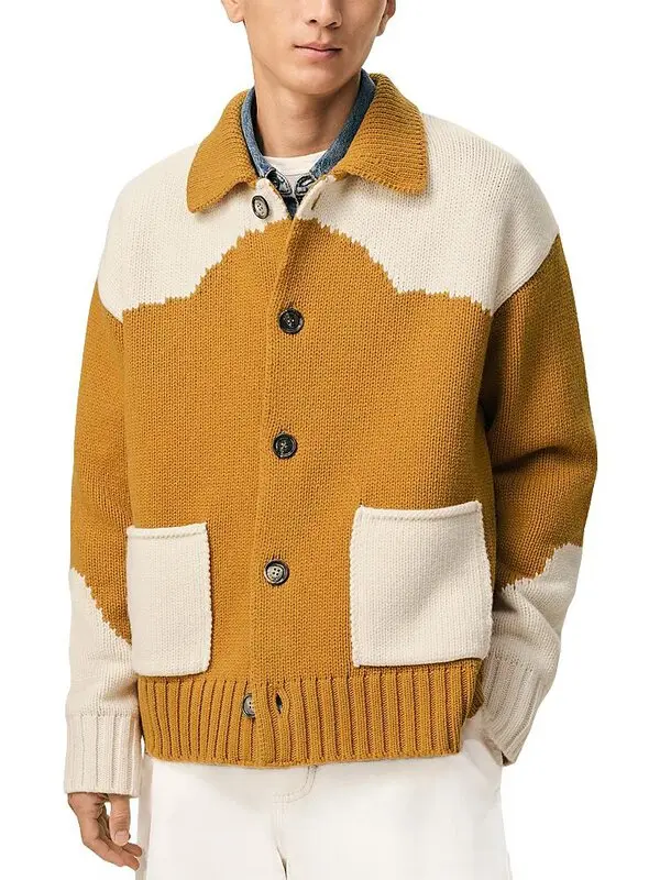 AMI Paris De Coeur Cardigan Sweater - Sun/moonlight