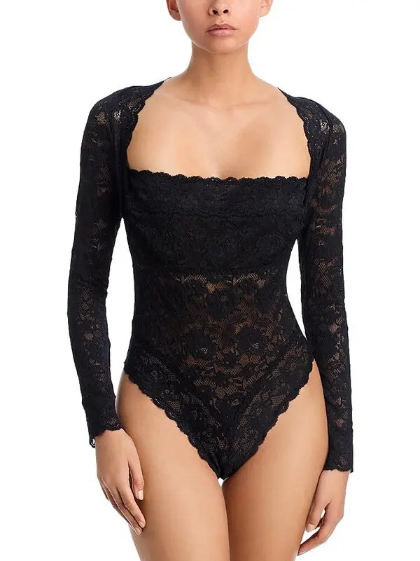 Cosabella Nsn Long Sleeve Teddy Bodysuit - Black