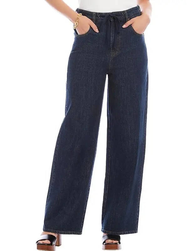 Karen Kane High-rise Wide-leg Jeans - Denim
