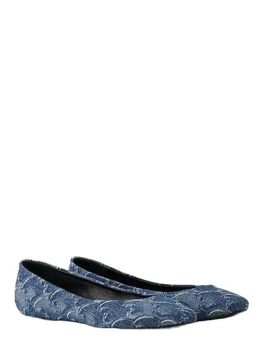 LANVIN Denim Ballerina Flats - Blue