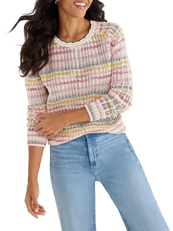NIC+ZOE Melange Mix Sweater - Pink Multi