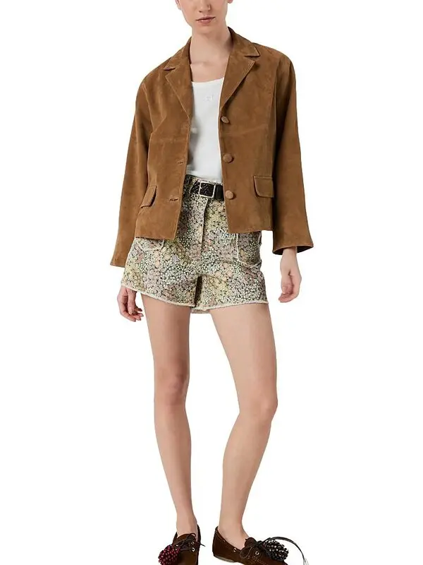 Gerard Darel Tirya Suede Jacket - Straw