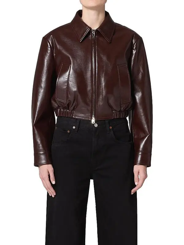 AGOLDE Nahla Cropped Jacket - Madera