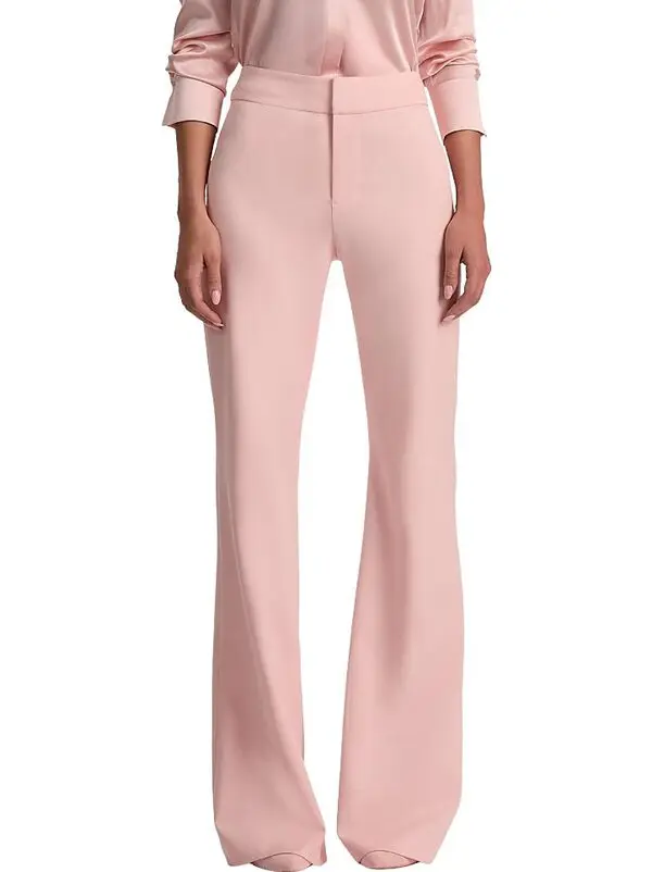 Alice + Olivia Andrew Mid Rise Bootcut Pants - English Rose