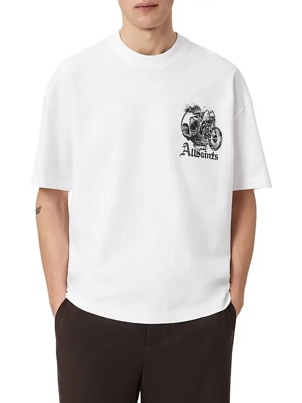 ALLSAINTS Panhead Logo Graphic Tee - Optic White