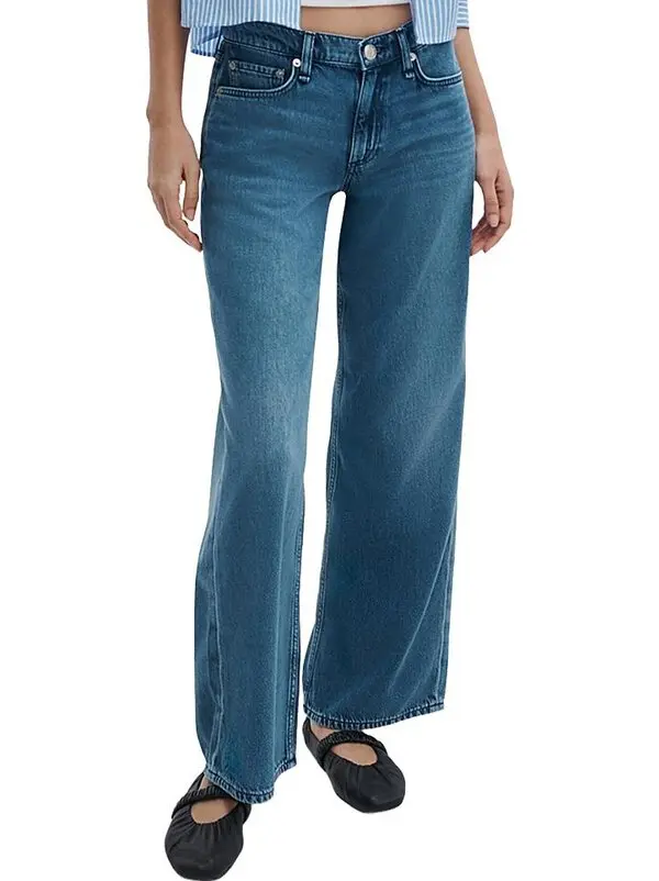 Rag & Bone Saige Mid-rise Straight Leg Ankle Jeans - River