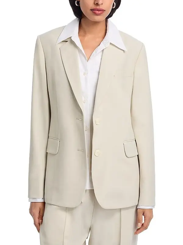 Rag & Bone Frank Poplin Blazer - Ivory