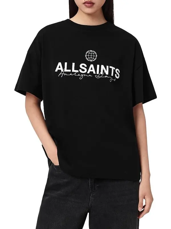 ALLSAINTS Emblem Avri Tee - Jet Black