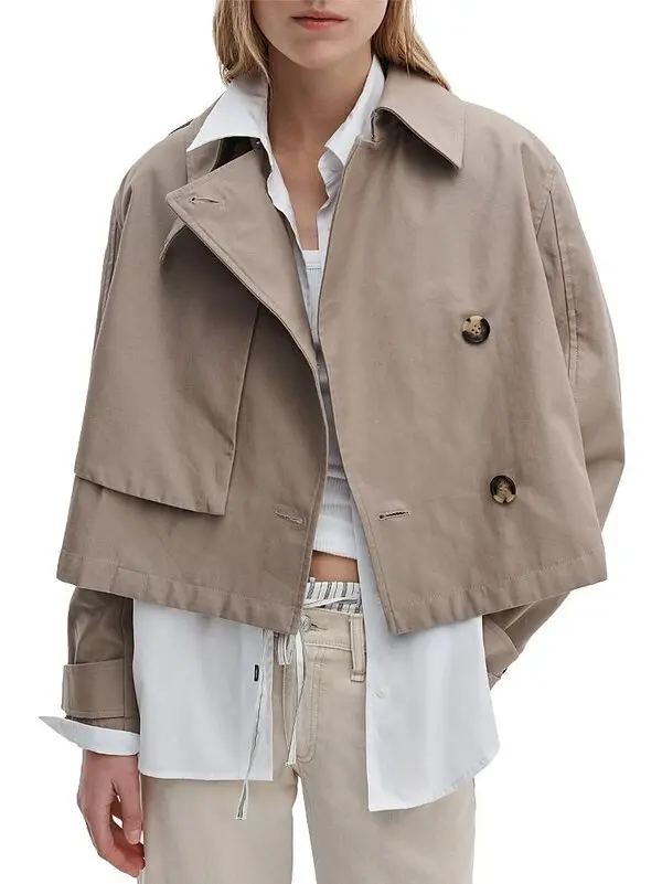 Rag & Bone Jamie Cropped Trench Coat - Khaki