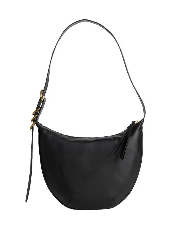 Rag & Bone Mercer Medium Leather Hobo Bag - Black