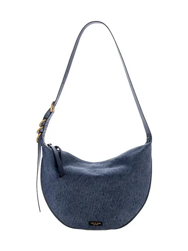Rag & Bone Mercer Medium Canvas Hobo Bag - Midnight