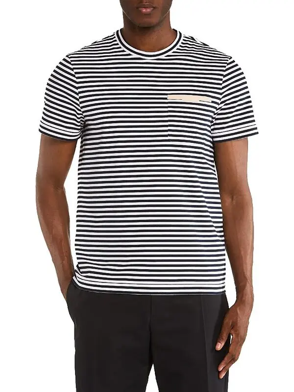 Moncler Short Sleeve Stripe T-shirt - Dark Blue