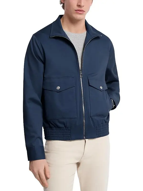 Michael Kors Cotton Stretch Harrington Jacket - Midnight