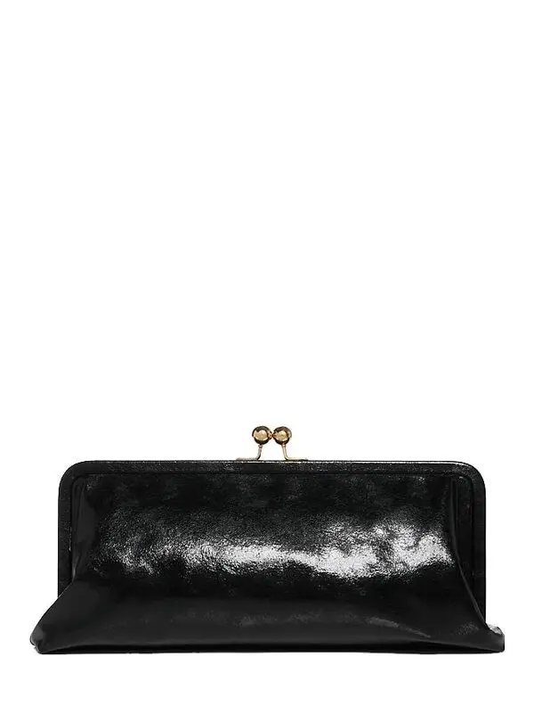 Aqua Coin Purse Clutch - Glazed Black