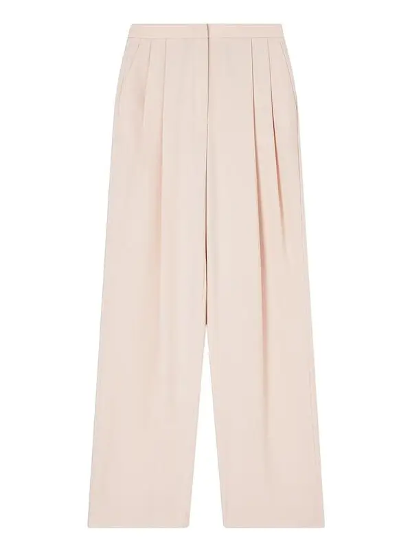 Emporio Armani Gabardine Pleated Trousers - Blush Pink