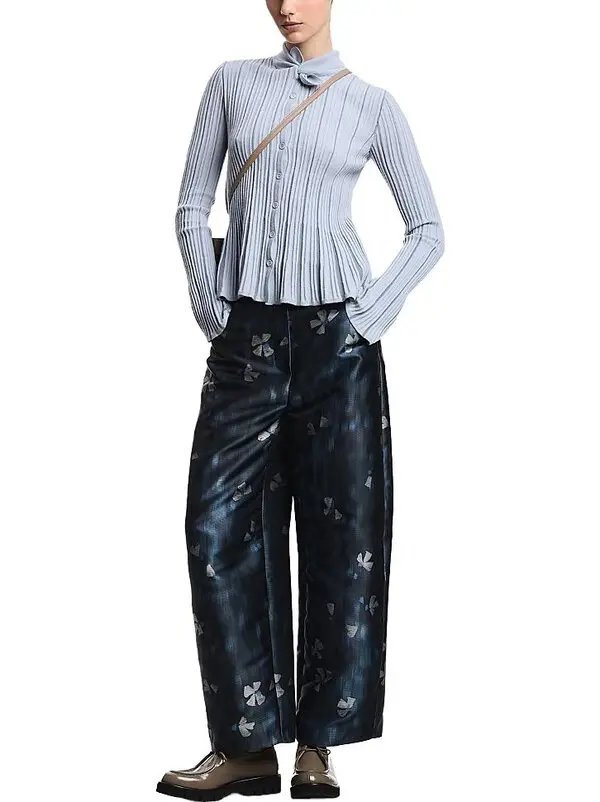 Emporio Armani Collared Cardigan Sweater - Blue