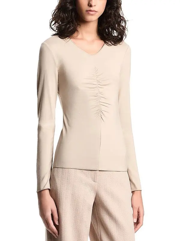 Emporio Armani Ruched Top - Solid Light