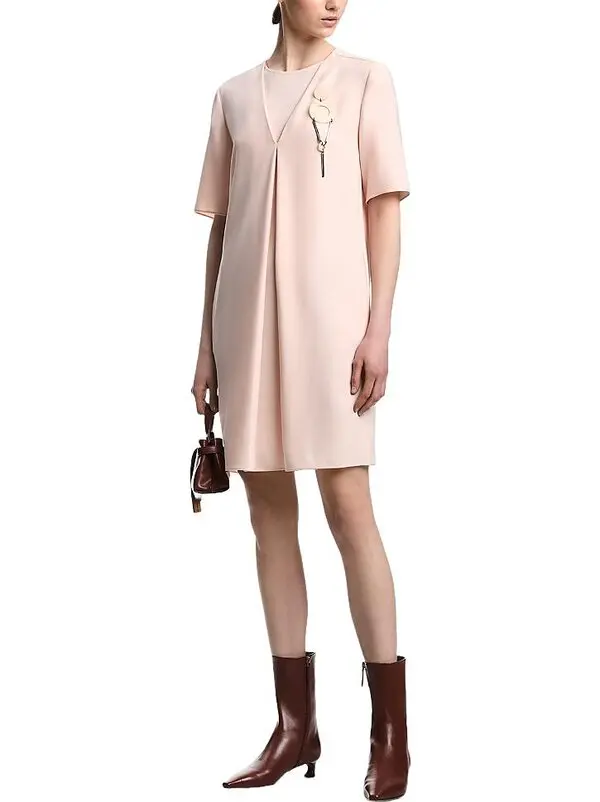 Emporio Armani Inverted Pleat Shift Dress - Multi