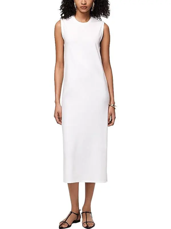 Another Tomorrow Sleeveless Tee Dress - White