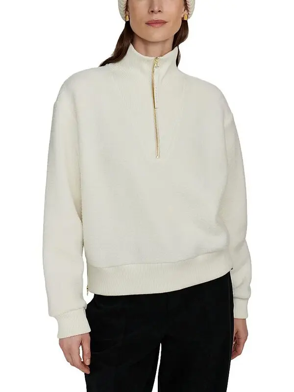 Varley Jaylin Half Zip Fleece Pullover - Egret