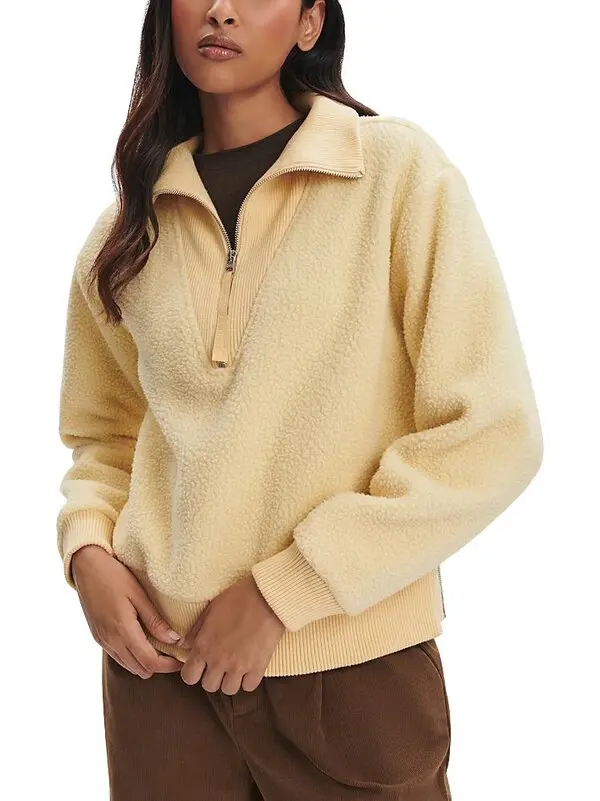 Varley Jaylin Half Zip Fleece Pullover - Reed Yellow