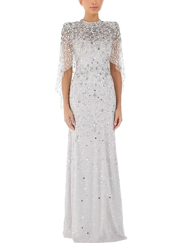 Jenny Packham Gracie Embellished Gown - Ammonite