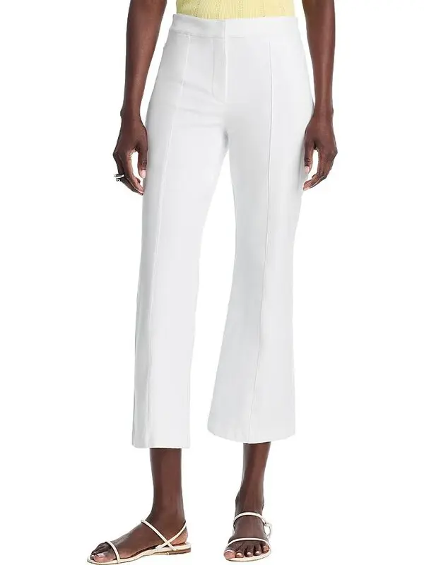 Theory Seamed Kick Flare Bistro Trousers - White