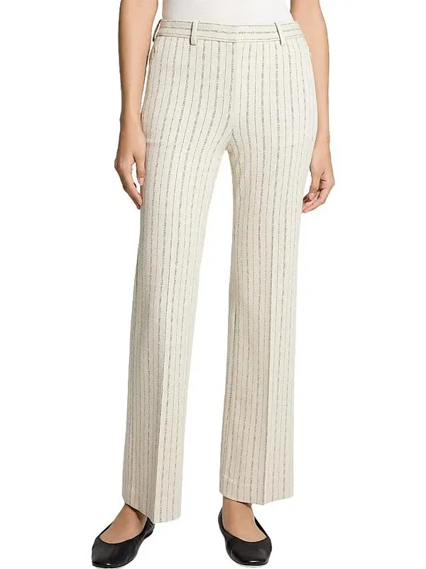 Theory Slim Full Length Trousers - Oat Multi