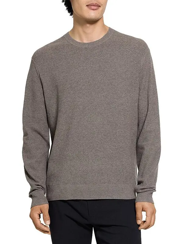 Theory Riland Crewneck Sweater - Morel Melange