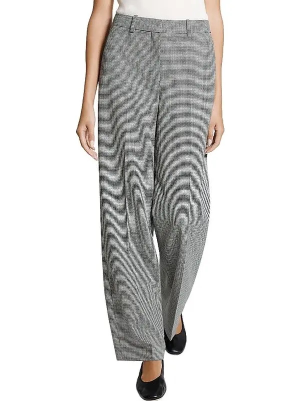 Theory Twill Straight Relaxed Trousers - Black Multi