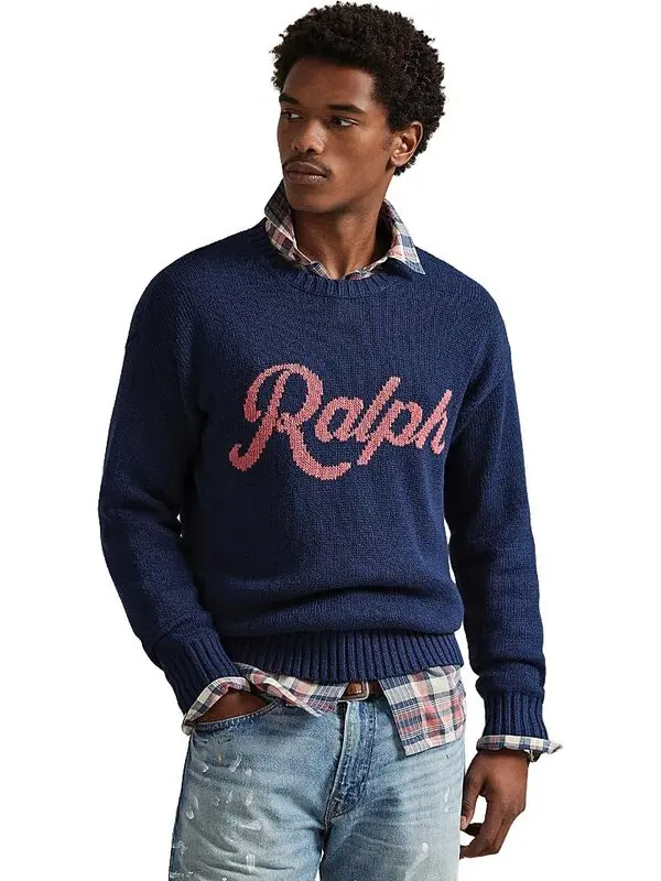Polo Ralph Lauren Ralph Logo Sweater - Dark Cobalt/white