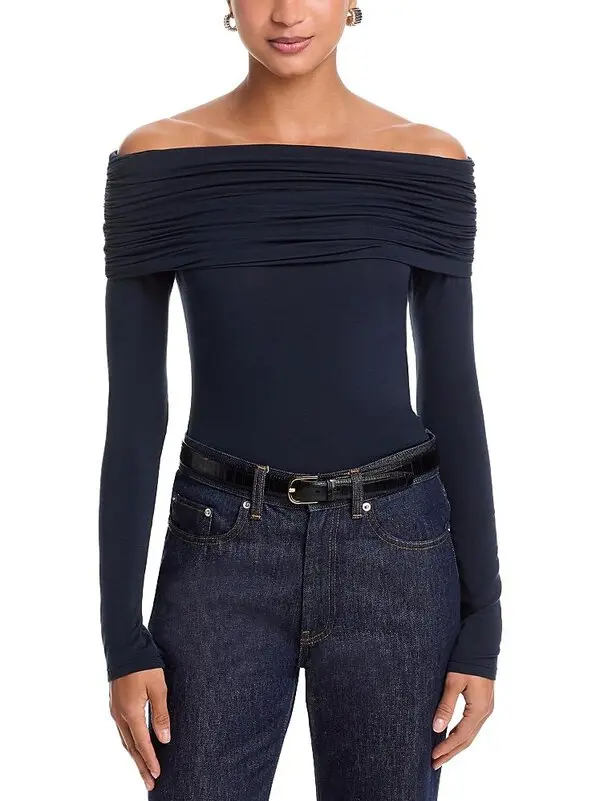 A.L.C. Adeline Off-the-shoulder Top - Night Blue