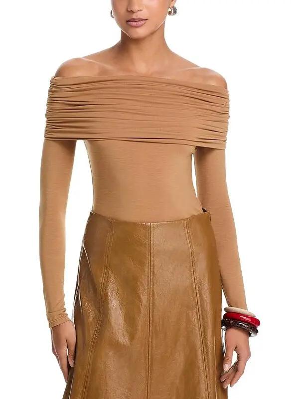 A.L.C. Adeline Off-the-shoulder Top - Toffee
