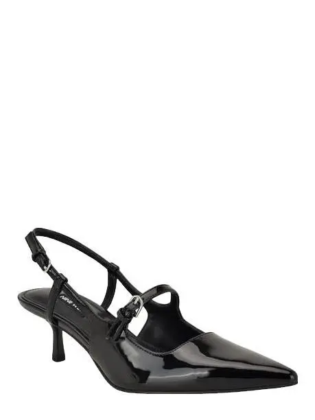 Nine West Amayo Pointed Toe Slingback Pumps - Black