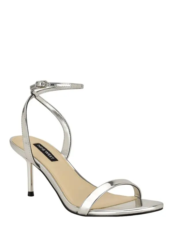 Nine West Waltz Ankle Strap Sandal - Silver