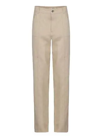 PCFG Linen Blend Free Heaven Pant With Pocket - Beige