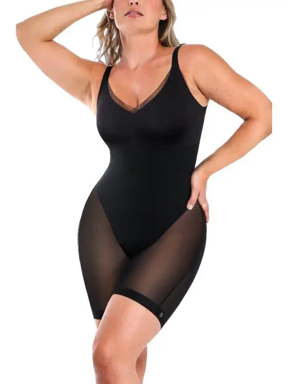 SHAPELLX Meshsmooth Butt-lifting Bodysuit - Black