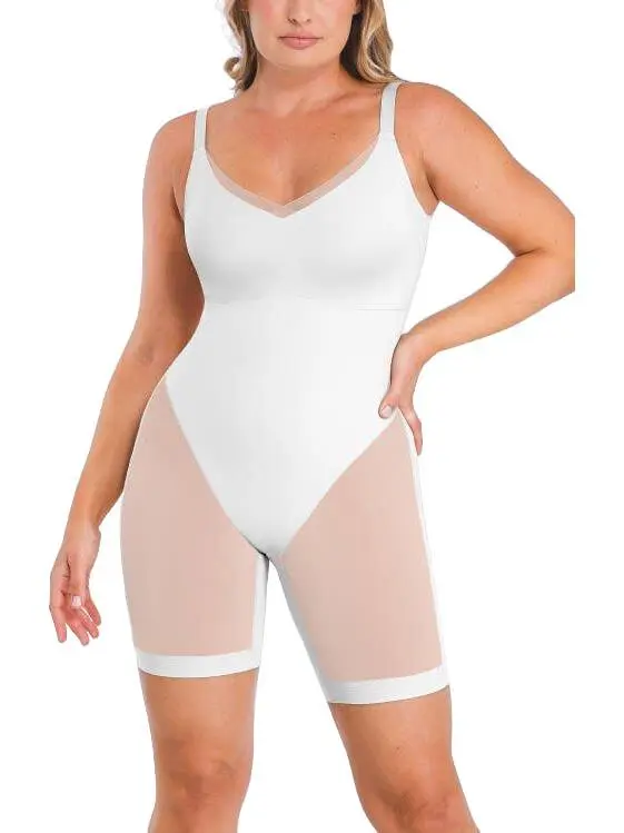 SHAPELLX Meshsmooth Butt-lifting Bodysuit - White