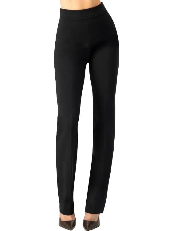 IVONNE Straight Leg Trousers - Black
