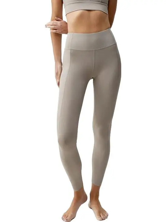 BORN LIVING YOGA 7/8 Performance High Rise Sport Leggings - Grain