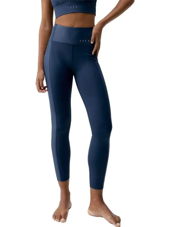 BORN LIVING YOGA 7/8 Performance High Rise Sport Leggings - Sailor Blue