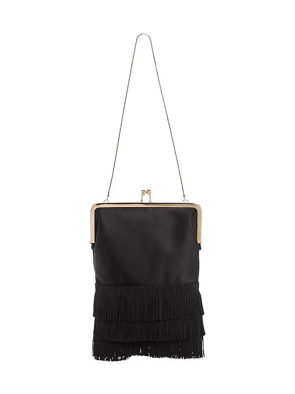 REFORMATION Skye Mini Top Handle Bag - Black