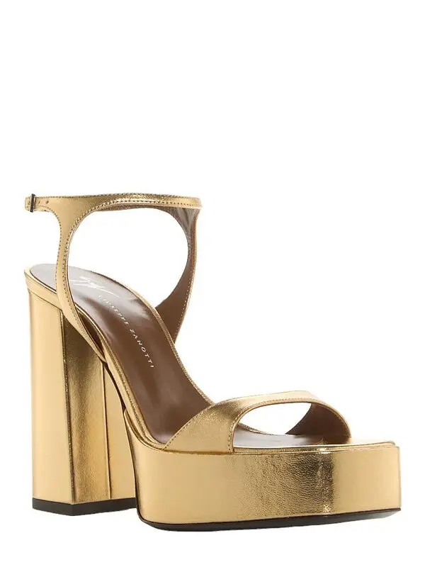 GIUSEPPE ZANOTTI Biarritz Platform Sandals - Oro